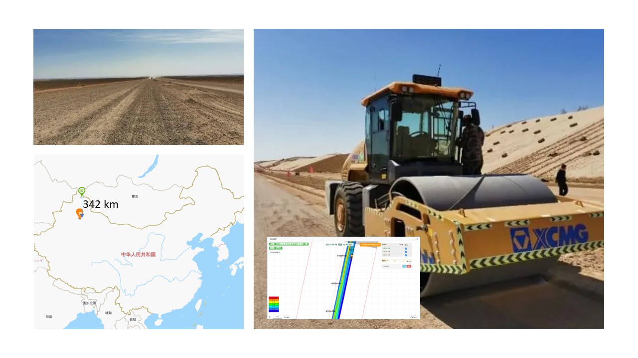 340 km Intelligent Compaction Project in China Desert - Intelligent ...