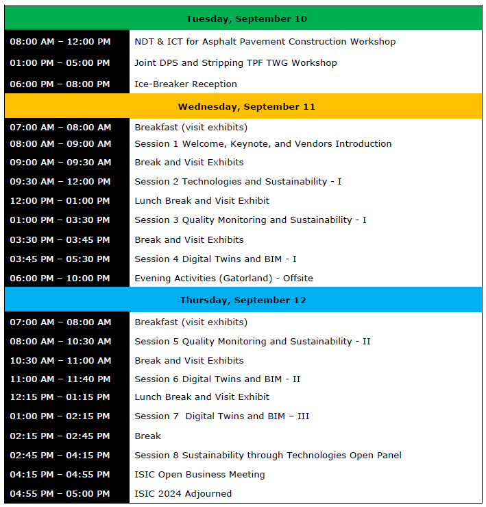 ISIC 2024 Agenda Posted - Intelligent Construction Technology